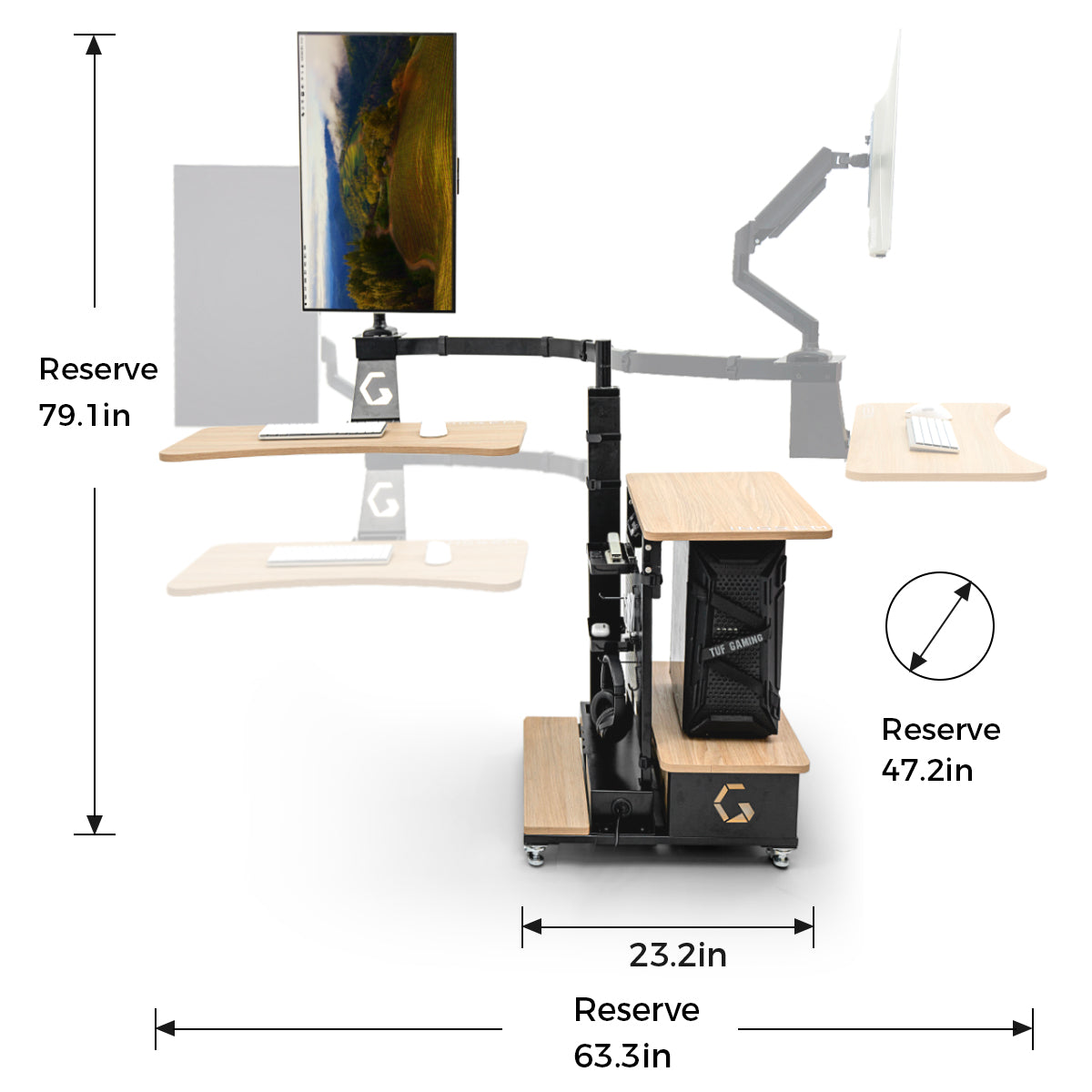 INGREM Floating table – IngremGamingWorkstation